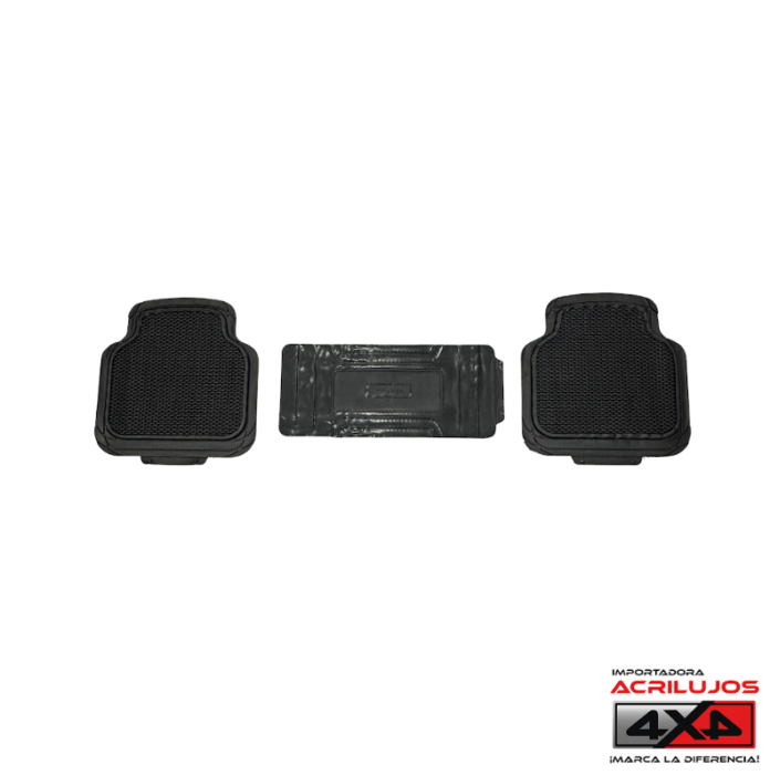 Tapete PVC Premium Color Negro Diseño en Lineas - Acrilujos 4x4